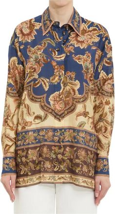 Zimmermann Chemise d&eacute;contract&eacute;e Aster - Femme - Blouses et Chemises - Multicolore - Taille: 42 FR