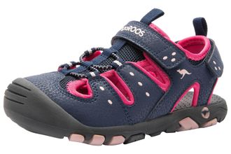 Kangaroos M&auml;dchen K-Trek Sandale, dk navy/fandango pink, 30 EU