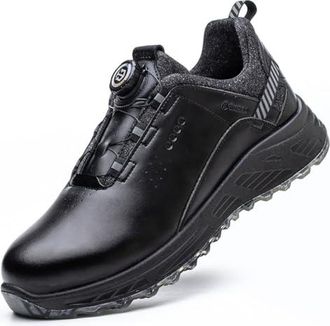 Pangolin Chaussures de sécurité pour Hommes antichocs antiperforation Travail antidérapant résistance à lusure extérieur Respirant Anti-Odeur Dark Black 43 EU