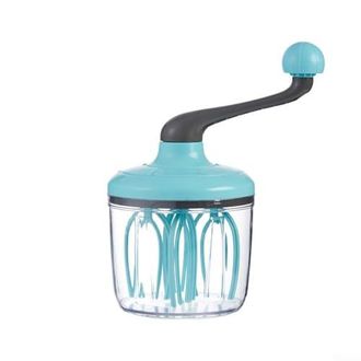 Generic Batteur &agrave; oeufs manuel &agrave; manivelle 17 x 16,5 x 14 cm en plastique de couleur unie avec design facile &agrave; pousser pour m&eacute;langer, mousser et m&eacute;langer sans