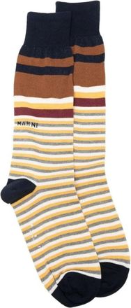 Marni Femme, Sous-v&ecirc;tements, Multicolore, Taille: ONE Size Mixed Stripes Crew Socks