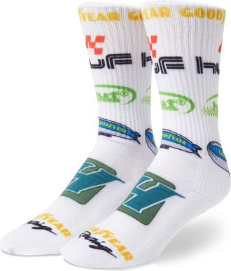 HUF SOCKS PODIUM CREW WHITE