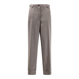 Dries Van Noten Femme, Pantalons, Gris, Taille: 36 FR Cropped Pantalons