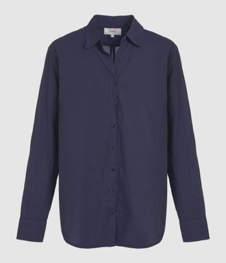 Xirena Chemise Beau Coton Bleu Navy