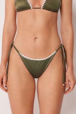 Calzedonia Brazilian-bikinihose Mit Schmalen B&auml;ndchen Refined Shine Grun