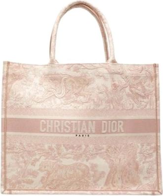 Dior Pre-owned Large Toile De Jouy Book Tote - - Pre-owned - Damen - Rosa - ONE SIZE