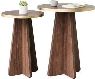 Dmora Couchtisch Leostris, Zeitschriftenhalter, 40x40x50h cm Gold