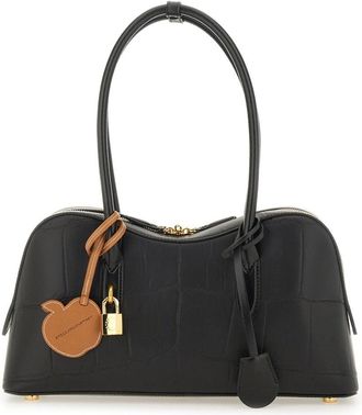 Stella McCartney Womens Shoulder Bag Ryder Medium Black Polyester Cotton