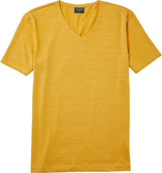 Olymp Herren T-Shirt Langarm Casual.Wirk,Einfarbig,Regular fit,mais 53,L