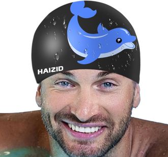 Generic Silikon-Badekappe - Wasserdichter Silikon-Ohrenschutzhut zum Schwimmen - flexibel, weich, Unisex, elastisch, rutschfest, Poolzubeh&ouml;r f&uuml;r Kinder, Erwac