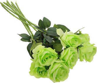 OSALADI K&uuml;nstliche Rosen 8 St&uuml;ck Lebensechte Seidenrosen aus Gr&uuml;ner Seide Hochzeitsdeko und Romantisches Blumenarrangement f&uuml;r Zuhause B&uuml;ro und Valentinstag