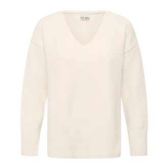 Ichi Ihluls V-Ausschnitt - - Knitwear - Damen - Beige - S