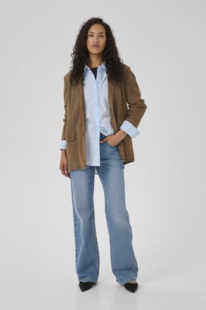 MY ESSENTIAL WARDROBE Lederjacke TaraMW Lederjacke Box fit brown