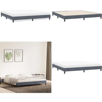 vidaXL vidaXL Bettgestell ohne Matratze Dunkelgrau 180x220 cm Samt