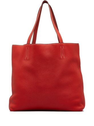 Hermès sac cabas Double Sens 36 en cuir pre-owned (2014) - Rouge