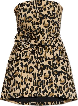 Rotate Rotate Birger Christensen, Femme, Robes, Beige, Taille: 36 FR Robe Imprim&eacute; Animal