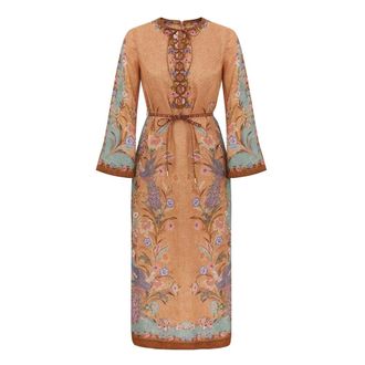 Zimmermann Indra Tunika Midikleid - - Dresses - Damen - Beige - M