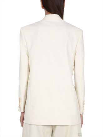 Palm Angels Knit Detail Blazer - White