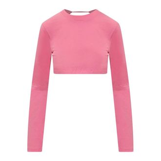 Jacquemus Lang&auml;rmeliges Top mit offenem R&uuml;cken - - Tops - Damen - Rosa - XS