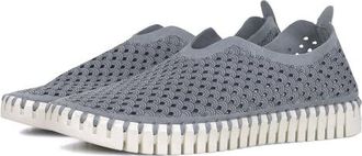 Ilse Jacobsen HORNBÆK | Chaussures Plates pour Femmes | Sneaker à Enfiler en Microfibre recyclée et Semelle en Caoutchouc Naturel antidérapant | Tulip3275 | Grey | 