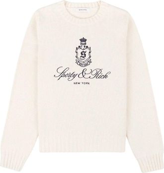 Sporty & Rich Femme, Pulls, Beige, Taille: 42 FR Vendome Sweater