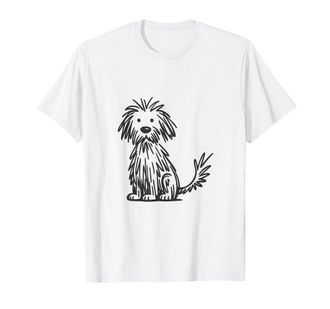 Hello Kitty S&uuml;&szlig;er Hund Zeichnung Pudel Illustration Retro Stil T-Shirt