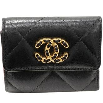 Chanel Pre-owned 19 Small Flap Wallet - - Pre-owned - Damen - Schwarzk - ONE SIZE