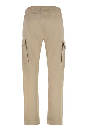 Woolrich Mens Belted Cotton Cargo Trousers Beige