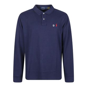 Polo Ralph Lauren Klassisches Langarm-Poloshirt aus Mesh - - Tops - Herren - Blau - M