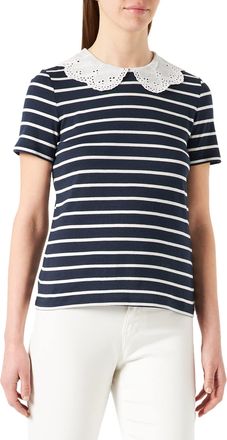 Nafnaf Damen T-Shirt, Marineblau/Ecru, XS