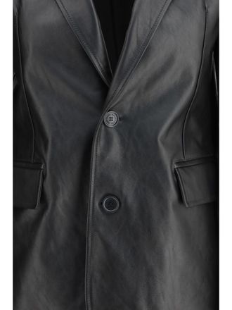 Balenciaga Womens Jacket Standard Black Calf Leather