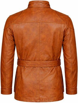 Mouflon Lederjacke Leon Mit G&uuml;rtel - betont die Taille