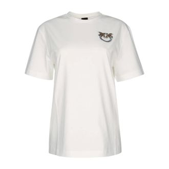 Pinko Pinko, Femme, Tops, Blanc, Taille: 38 FR Strepitoso T-Shirt Jersey