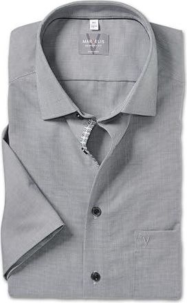 Marvelis Chemise à manches courtes pour homme, coupe confortable, unie, 13 New Kent, Mammut 66, 39