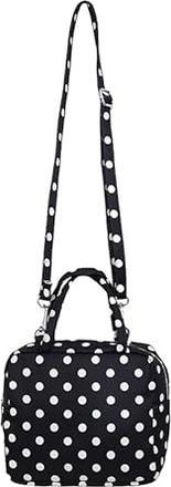 Generic Sac &agrave; bandouli&egrave;re souple &agrave; pois pour femme, usage quotidien, occasion sp&eacute;ciale, Noir, 16.54*5.31*11.81inch