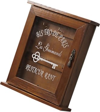 DOITOOL Wandmontierter Schlüsselkasten aus Praktische Schlüsselaufbewahrung Wandhänger Schlüsselbox mit Feiner Verarbeitung Dekorativ für Flur Eingangsbereich