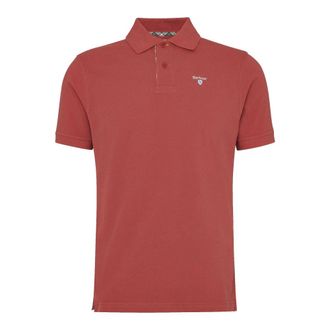 Barbour Tartan Pique Polo Shirt Red Spice - - Tops - Herren - Rot - S