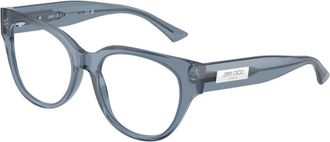 Jimmy Choo London Femme, Accessoires, Bleu, Taille: 53 MM Round Optical Frame