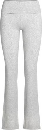 SKIMS Pantalon boot-cut en coton m&eacute;lang&eacute;
