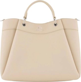 A|X Armani Exchange Femme, Sacs, Beige, Taille: ONE Size Sac fourre-tout en simili cuir pour femme