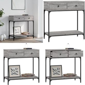 vidaXL Table console sonoma gris 75x34,5x75 cm bois ding&eacute;nierie - Table Basse - Meuble Dentr&eacute;e - Table Console - Table Dappoint - Table Design - Home &