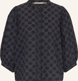 Barbour Bluse Layla Aus Lochspitze Mit 3/4-Arm blau