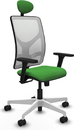 Piqueras y Crespo Schreibtischstuhl aus Netzstoff, mit 3D-Armlehnen, h&ouml;henverstellbarer Lendenwirbelst&uuml;tze und festem Kopfteil, ausgestattet mit 3 Positionen und Schnei