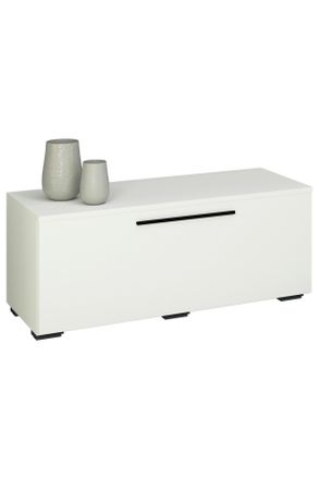 MID.YOU Mid.you Lowboard, Wei&szlig;, Metall, 95x39x40 cm, stehend, in verschiedenen Holzdekoren erh&auml;ltlich, Wohnzimmer, Wohnw&auml;nde, Lowboards, Lowboards stehend