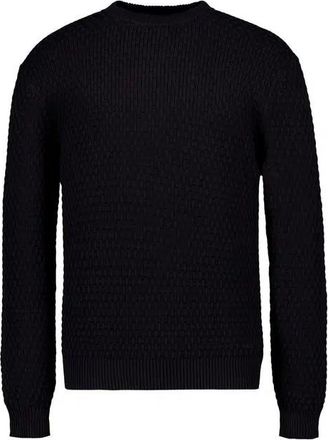 HUGO BOSS Herren Pullover schwarz Baumwolle unifarben