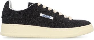 Autry Womens Low-Top Sneakers Dallas Suede Black Calf Leather Trainers