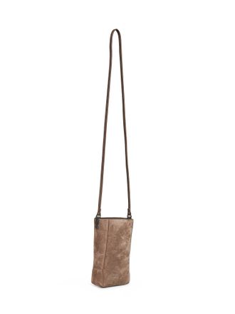 Brunello Cucinelli Womens Phone Case Bc Duo Brown Paper Handbags Hand Bags