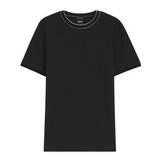HUGO BOSS Jacquard T-Shirt - - Tops - Herren - Schwarzk - S