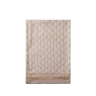 Calvin Klein Foulard &agrave; motifs bords effiloch&eacute;s