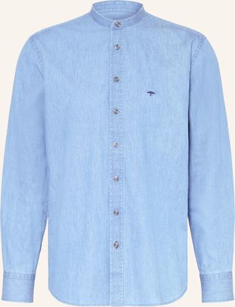 Fynch-Hatton Fynch-Hatton Jeanshemd Regular Fit Mit Stehkragen blau